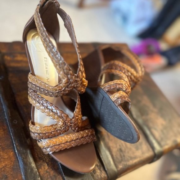 Etienne Aigner | Shoes | Etienne Aigner Epeanut Brown And Beige Braided ...